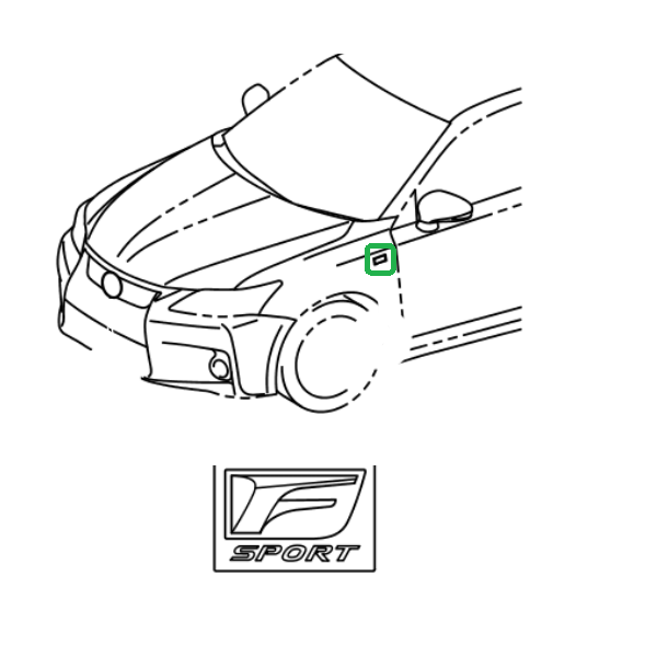 Genuine Lexus 75362-76010 CT Phase 1 N/S F-Sport Wing Badge – Duco Car ...