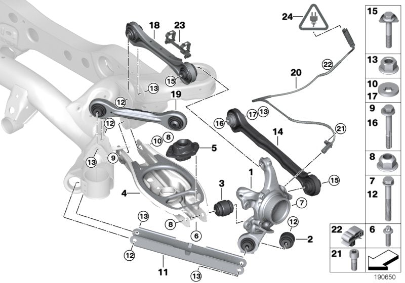 Genuine BMW 33326772899 Roll-Over Strut With Rubber Mount – Duco Car Parts