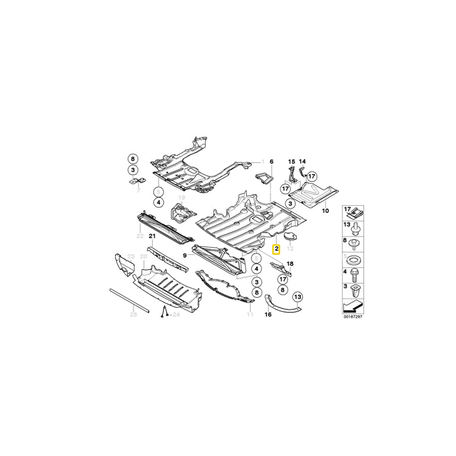 Genuine BMW 51758046340 E93 Convertible Engine Undertray (320i, 323i ...